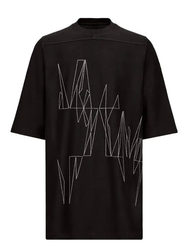Moncler Rick Owens Jumbo Cotton T-shirt - Black