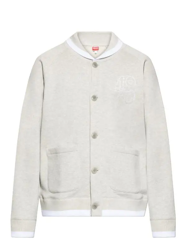 Kenzo Long-sleeved Button-up Sweatshirt - Grey