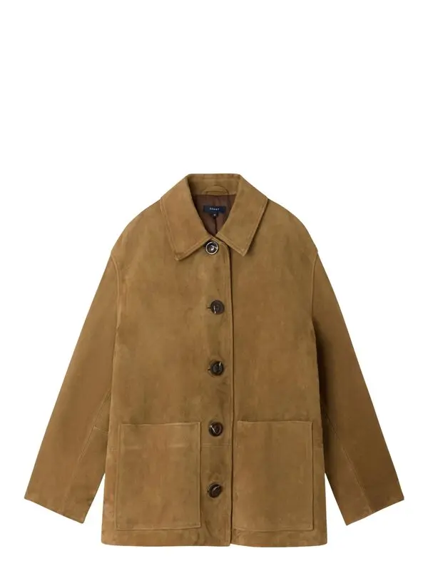 Soeur Button-down Long-sleeved Casual Jacket - Brown