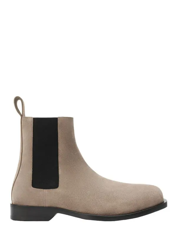 Loewe Suede Calfskin Chelsea Bootie - Hazelnut
