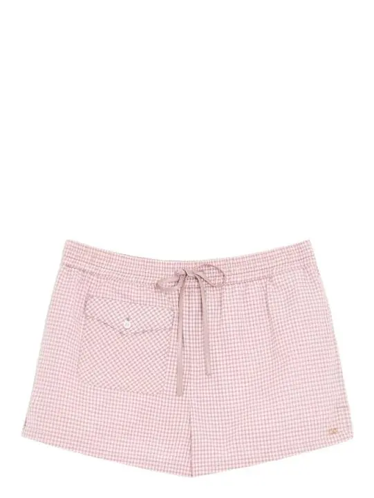 Valentino Garavani Plaid Shorts With V Logo Detail - No