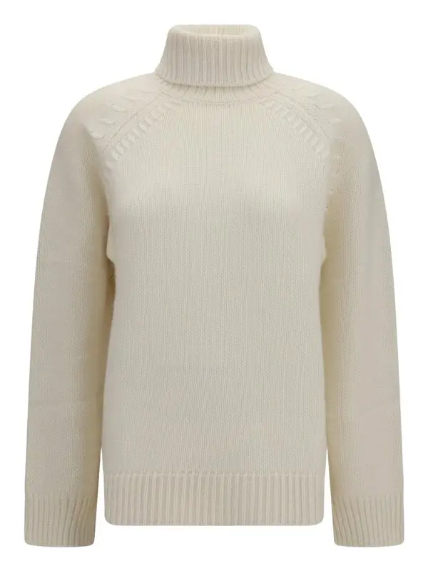 P.a.r.o.s.h Ribbed Turtleneck Knit Sweater - Nude