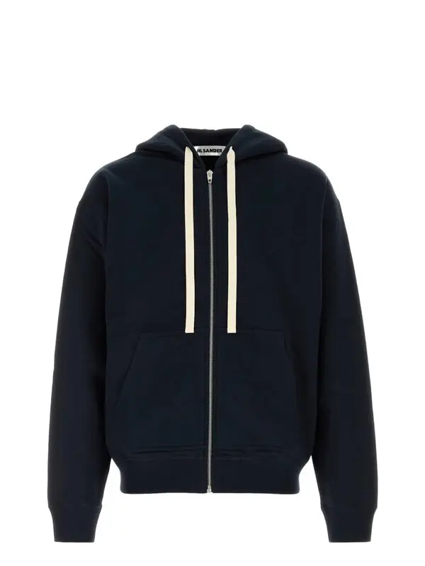 JIL SANDER Zip-up Hoodie - Navy Blue
