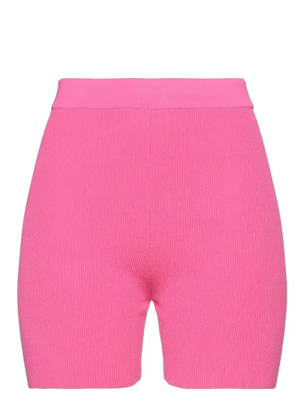 Jacquemus Ribbed High Waisted Bike Shorts - Pink