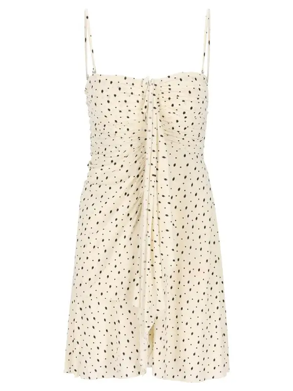 Isabel Marant Étoile Sleeveless Polka Dot Printed Dress - White
