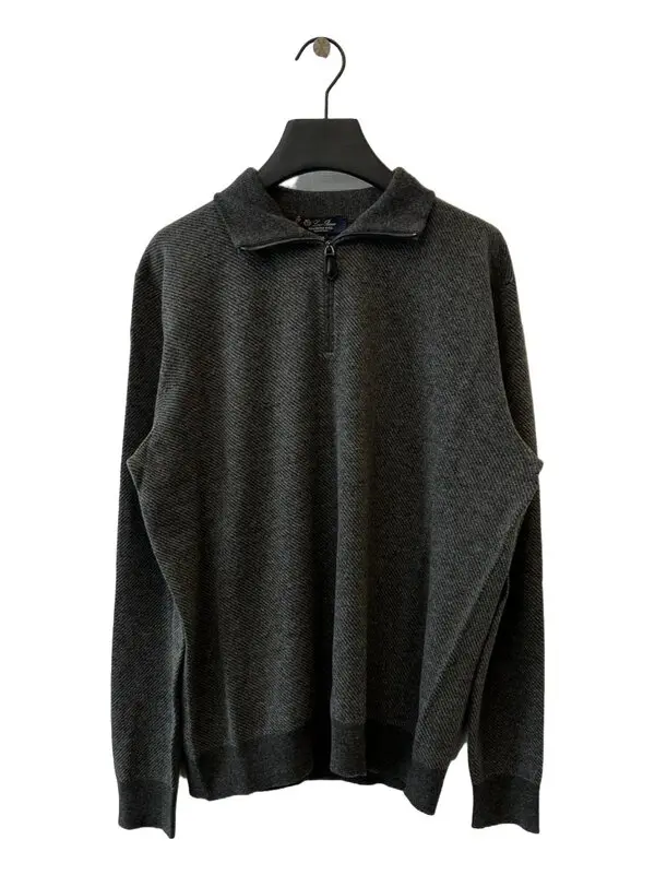 Loro Piana Roadster Quarter Zip Sweater - Black