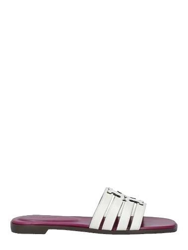 Tory Burch Flat Square-toe Sandals - White