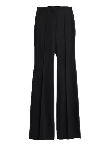 Sportmax High-waisted Flared Chinos - Black