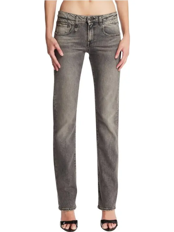 R13 Belt-loop Straight-leg Jeans - Black