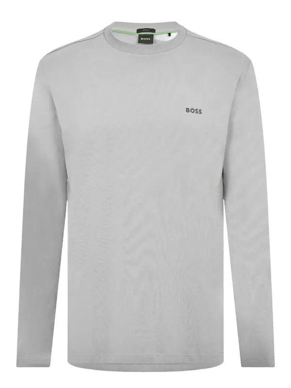 Hugo Boss Long T-shirt With Iconic Logo - Gray