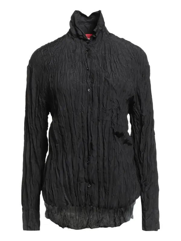 MAXCO. Max&co. Long Sleeve Pleated Shirt - Black