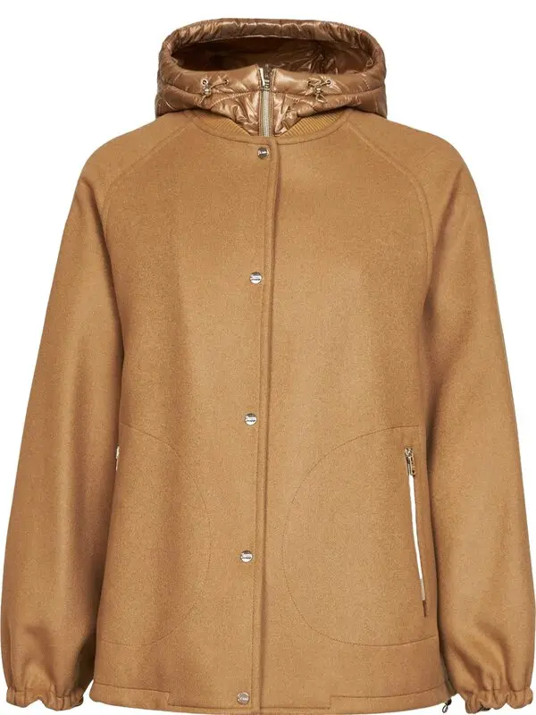 Herno Zip-up Hooded Padded Jacket - Brown