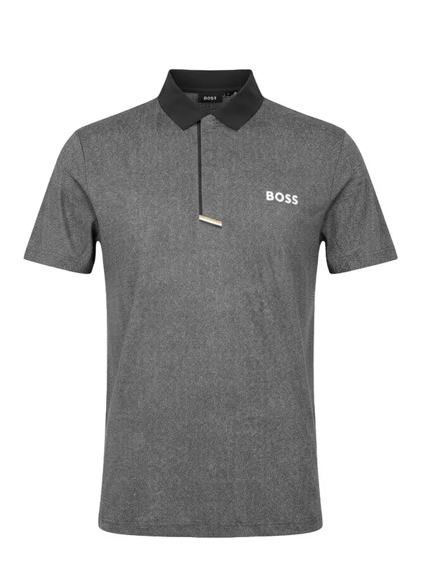 Hugo Boss Solid Color Polo Shirt - Black
