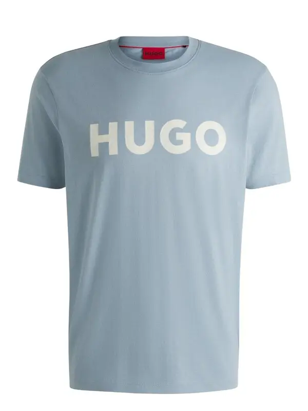 Hugo Boss Short Sleeve T-shirt With Logo Detail - Blue