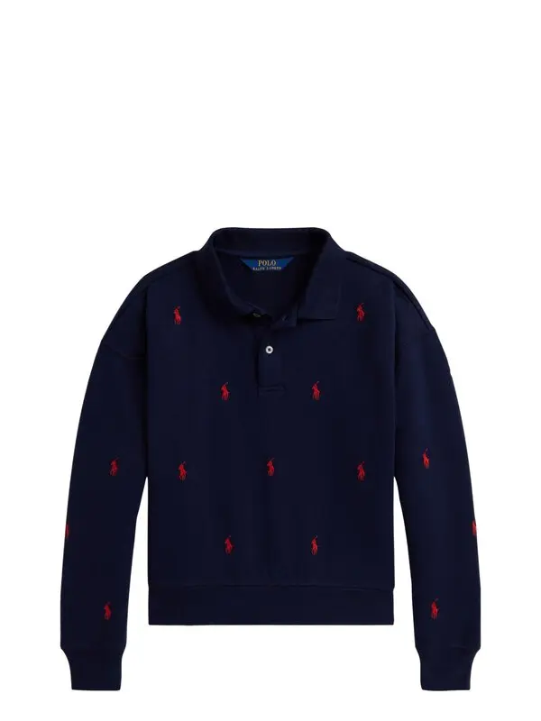 Polo Ralph Lauren Embroidered Logo Collared Sweatshirt - No