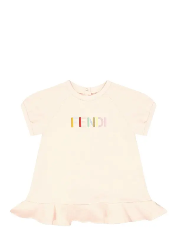 Fendi Shortsleeve Knit Dress - White