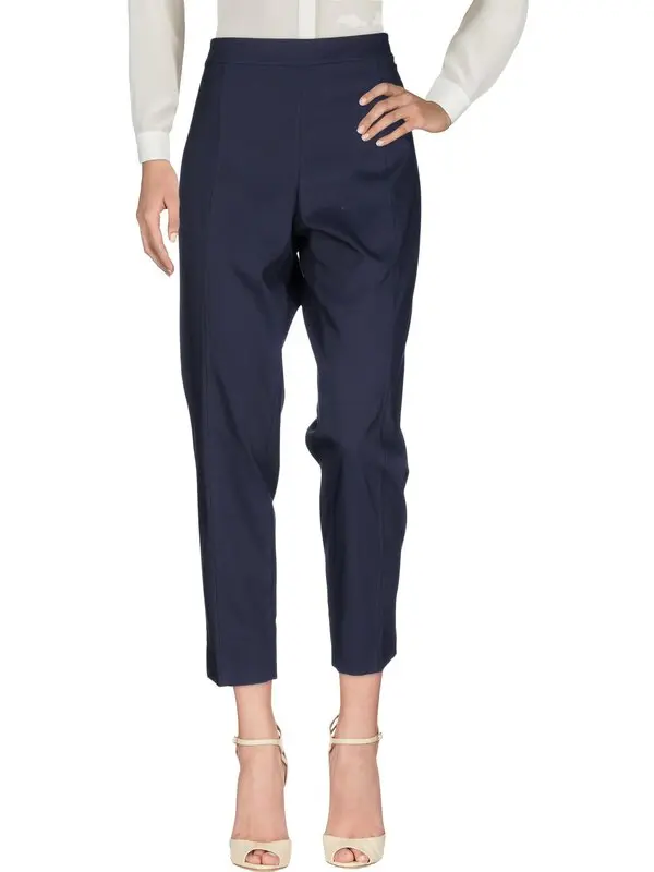 Tory Burch Tailored Stretch Trousers With Side Slit Hem - Black