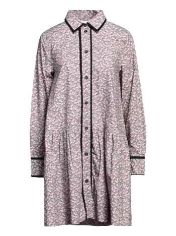 GANNI Printed Shirt Dress - Gray