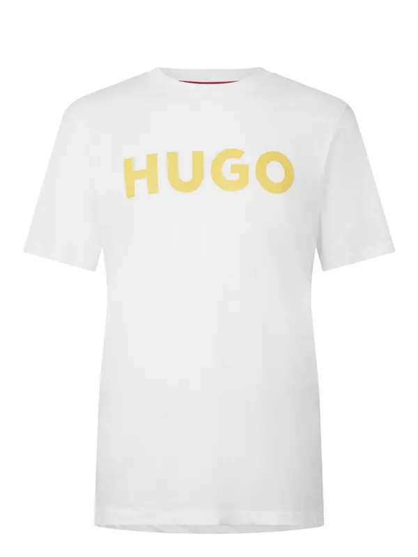 Hugo Boss Casual Short Sleeve T-shirt With Logo Detail - White