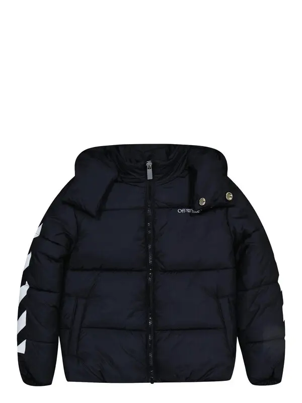 Off-White Long Sleeve Zip Up Jacket - Black