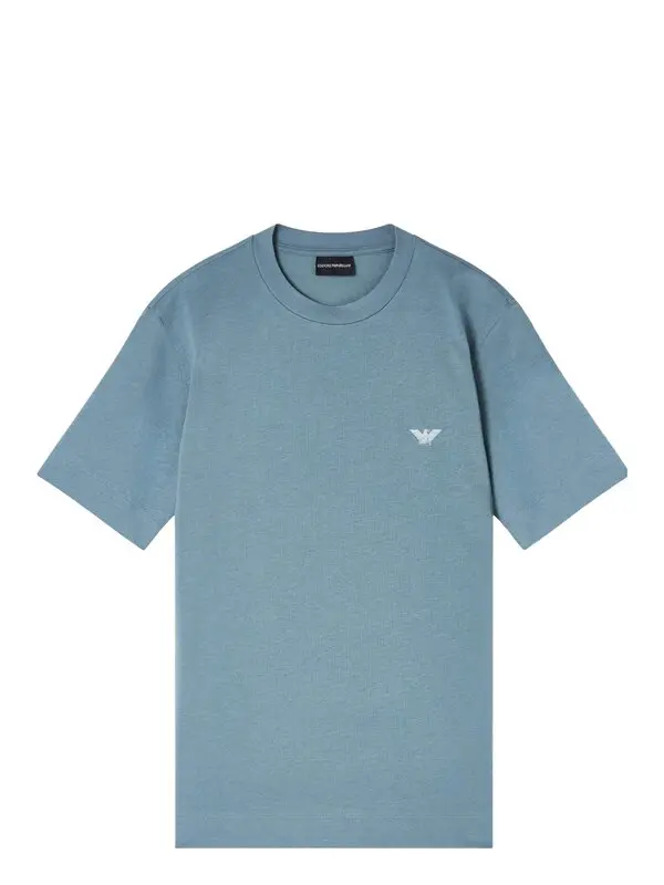 Emporio Armani Dustyblue Crewneck Shortsleeve Tshirt - Blue