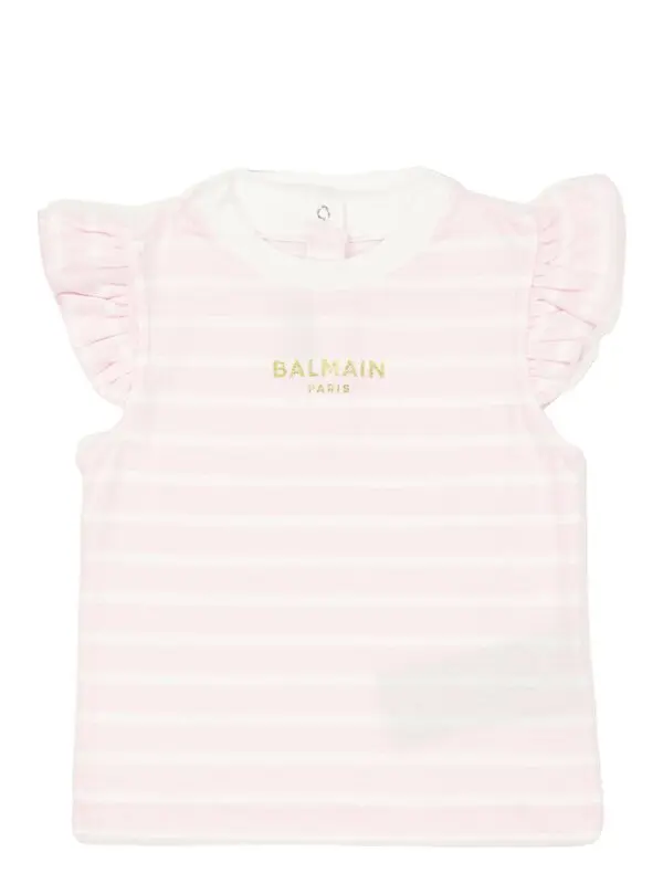 Balmain Pleated T-shirt - Pink
