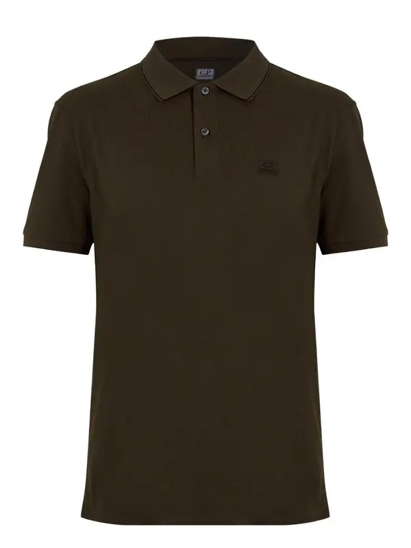 C.P. COMPANY Solid Color Polo Shirt - Black