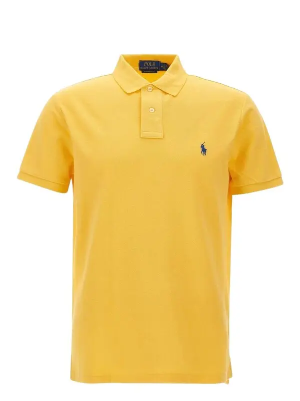 Polo Ralph Lauren Embroidered-logo Piqué Polo Shirt - Yellow