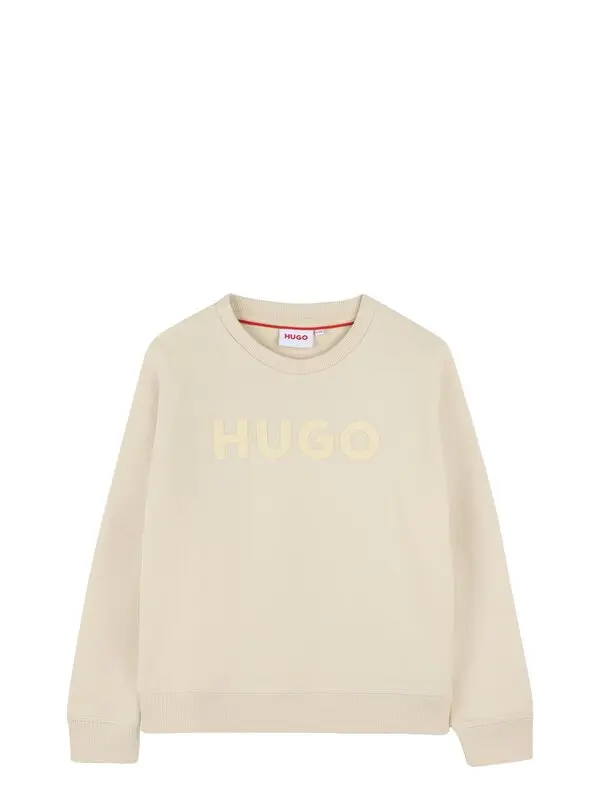 Hugo Boss Long Sleeve Sweatshirt With Logo - Nude