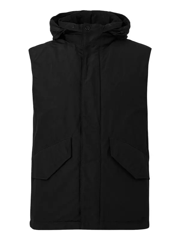 Stone Island Sleeveless Hooded Padded Gilet - Black