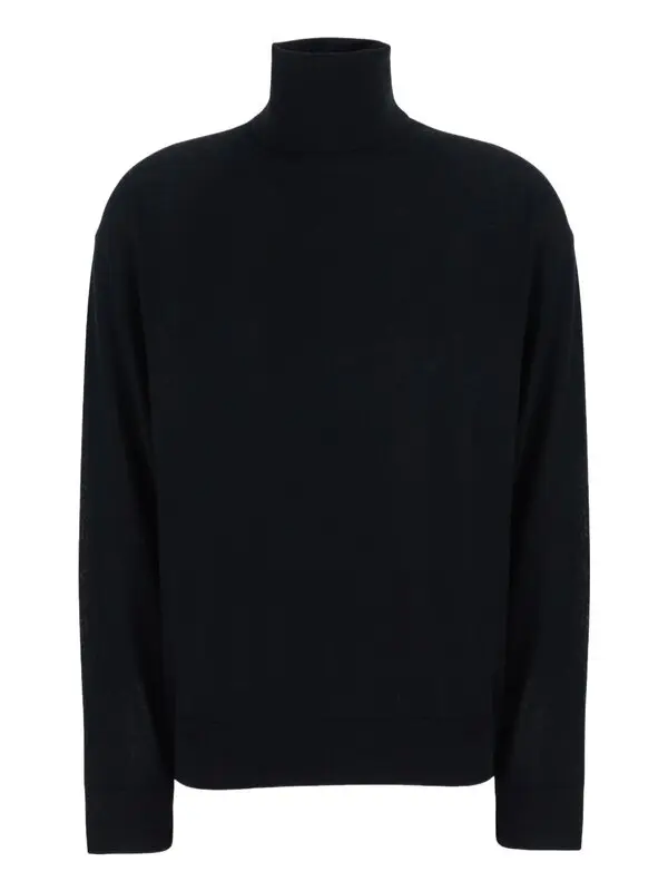 SEMICOUTURE Virgin Wool High Neck Sweater - Black