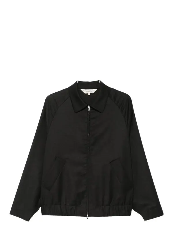Barena Venezia Collared Zip-up Bomber Jacket - Black