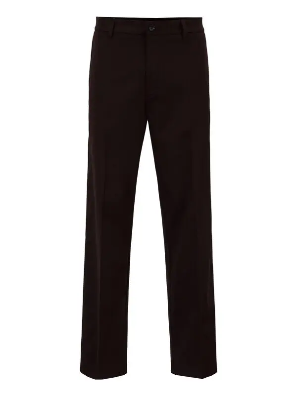 Hugo Boss Solid Color Casual Long Pants - Black