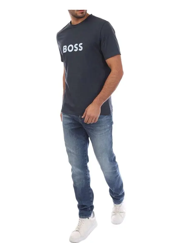 Hugo Boss Short Sleeve T-shirt With Logo Detail - Black