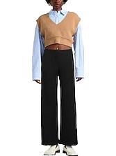 MAXCO. Max&co. Jersey Wide-leg Pants - Black