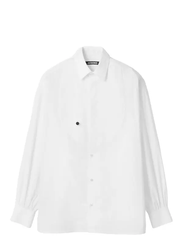 Jacquemus La Chemise Poisson Bib-panel Shirt - White