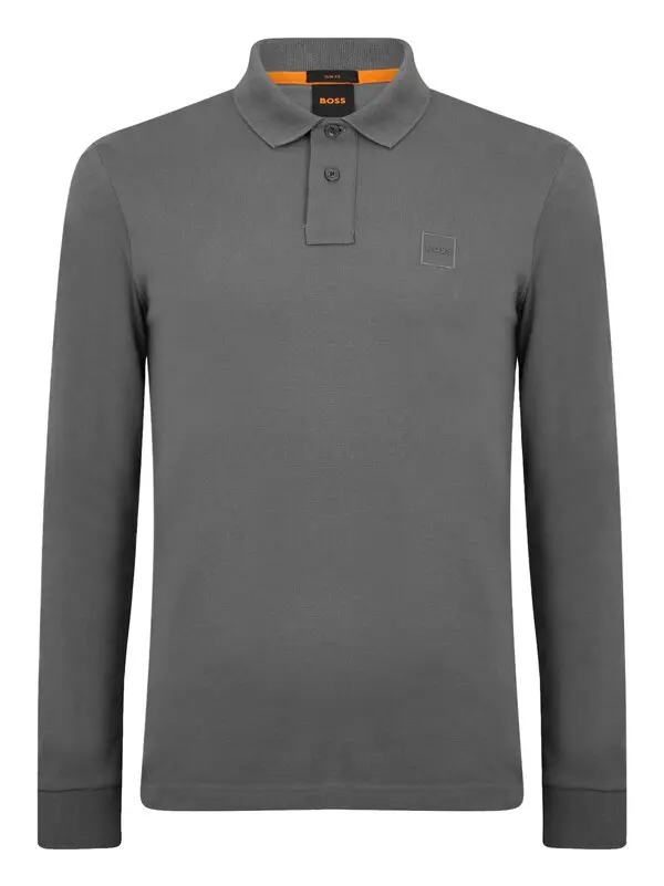 Hugo Boss Solid Color Polo Shirt - Gray