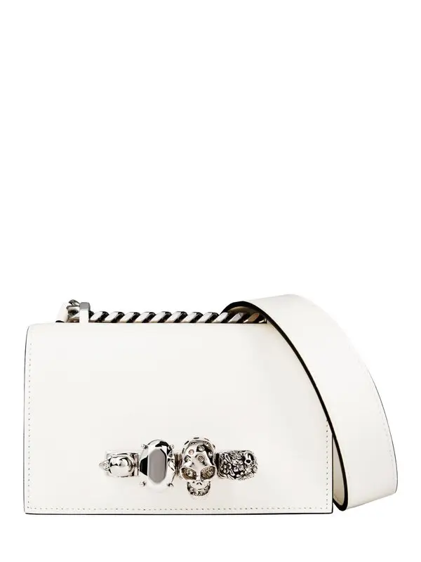 Alexander McQueen Jewelled Satchel Bag - White