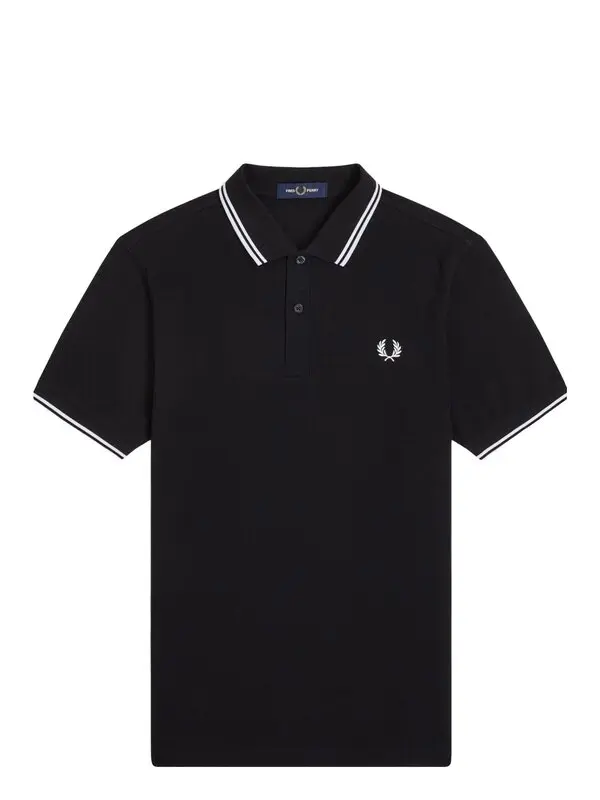Fred Perry Cotton Polo Shirt - Black