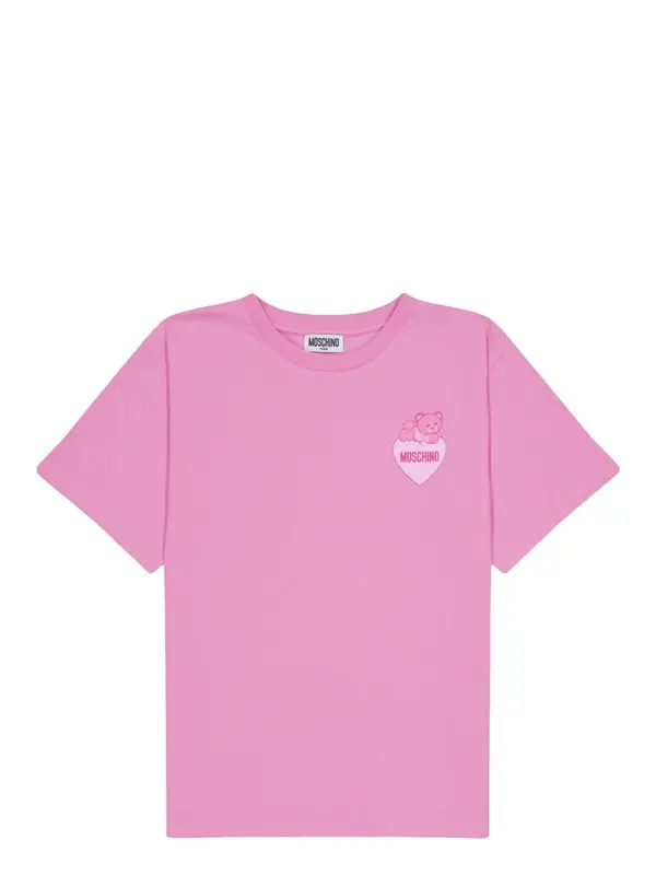 Moschino Teddy Bear Heart Motif T-shirt - Pink