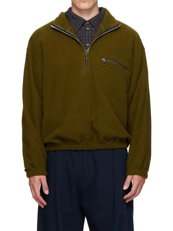 RIER Half-zip Pullover - Khaki