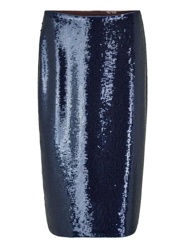 TOM FORD Liquid Sequin Midi Skirt - Blue