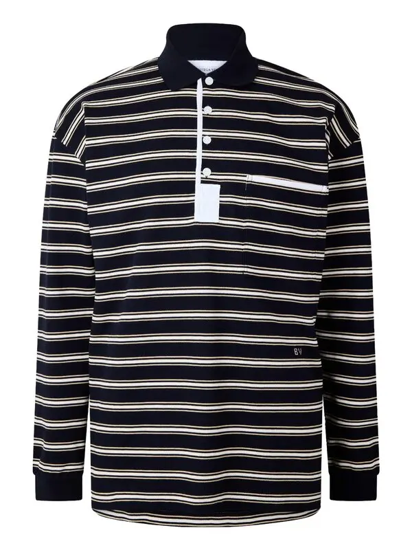 Bottega Veneta Longsleeve Polo - Black