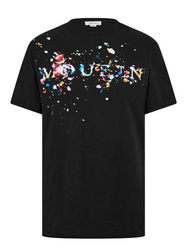 Alexander McQueen Confetti Print T-shirt - Black