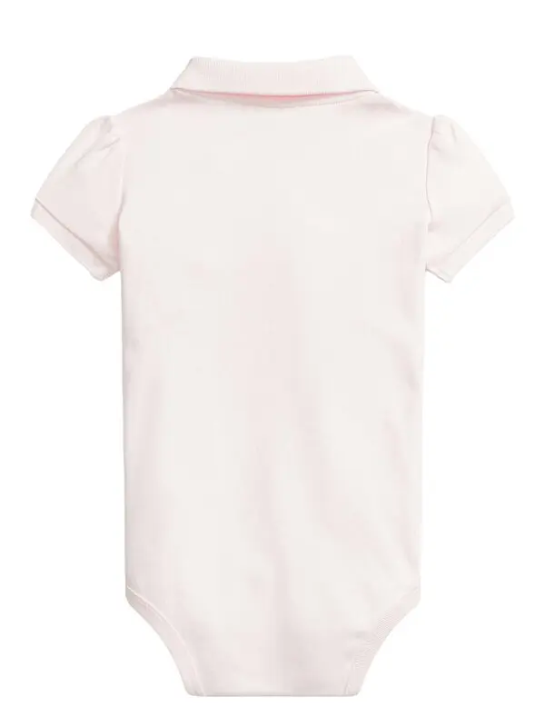 Polo Ralph Lauren Short Sleeve Collared Onesie - Pink