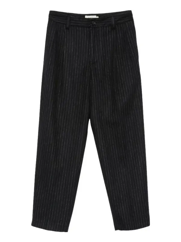 Barena Venezia Pinstripe Pleated Tapered Trousers - Blue