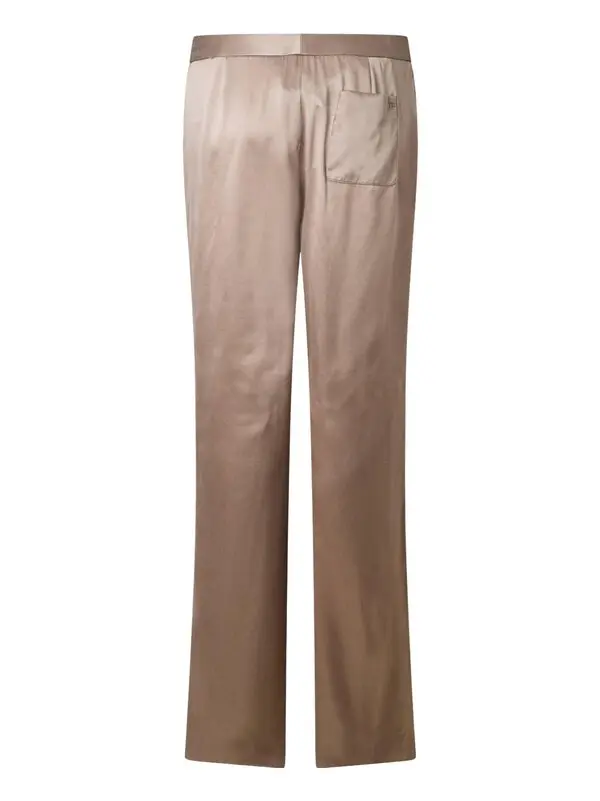 TOM FORD Silk Blend Tailored Trousers - Brown