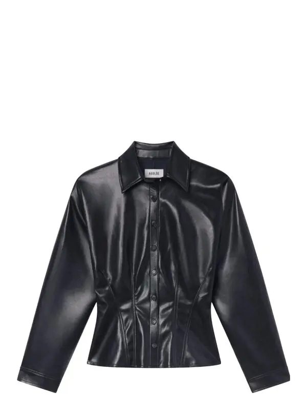 AGOLDE Devon Long-sleeve Shirt - Black