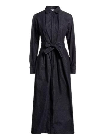Max Mara Belted Shirt Dress With French Cuffs - Black