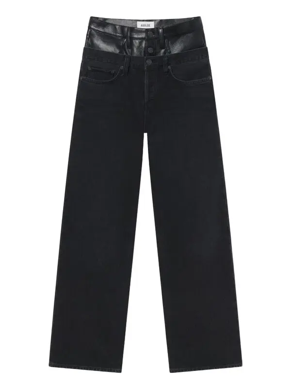 AGOLDE Elson Straight Leg Jeans - Black